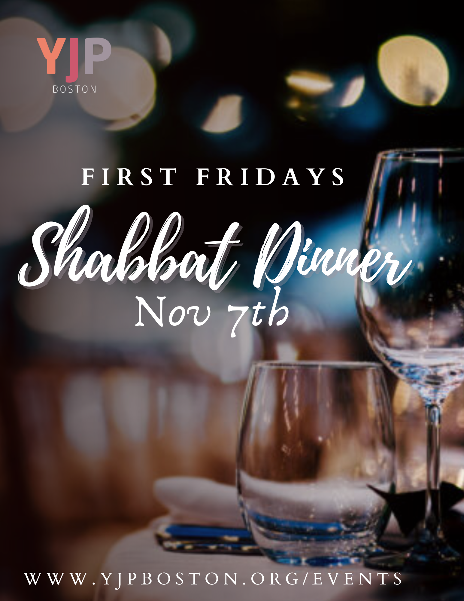 First Fridays Shabbat Dinner - November 2025 | YJP Boston