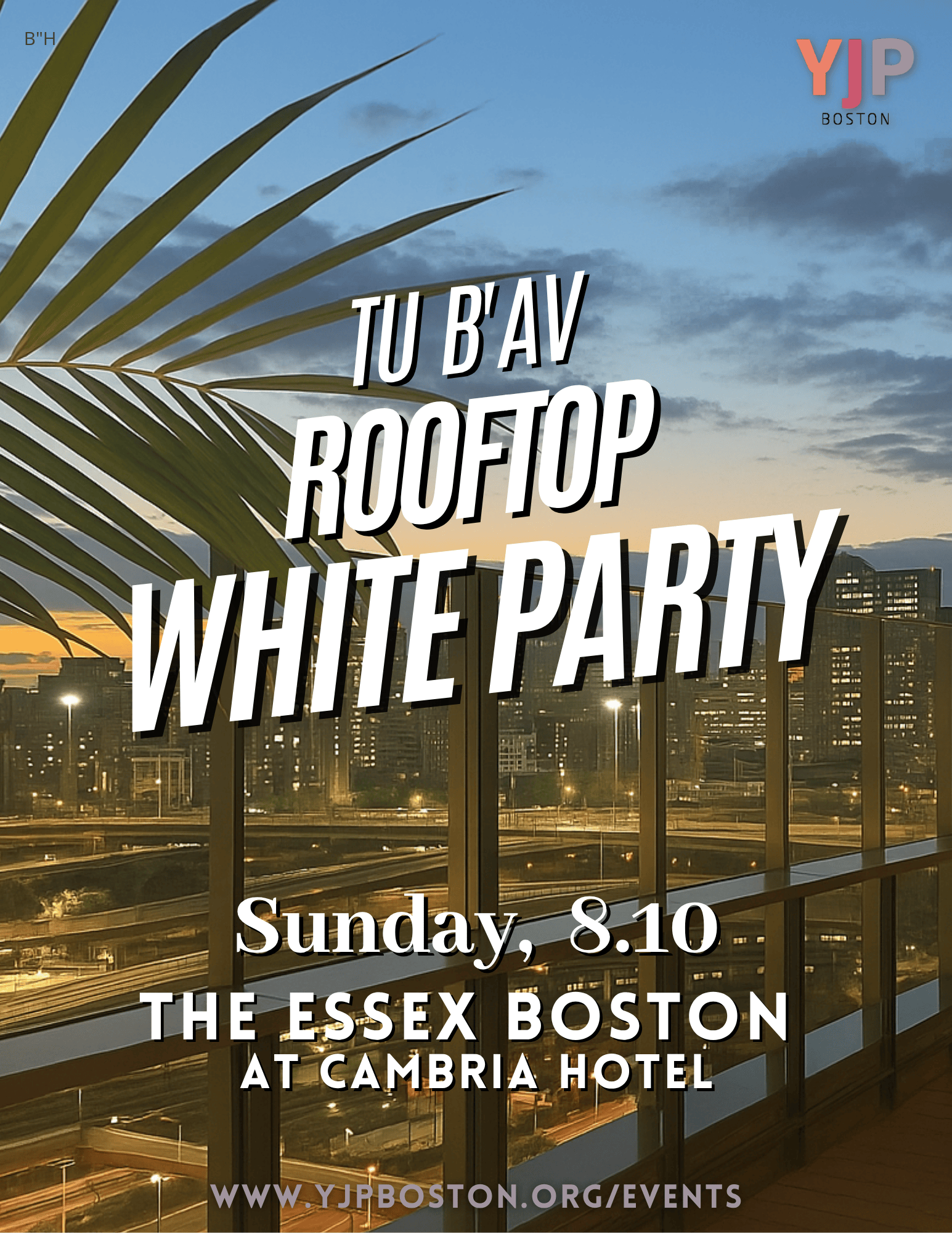Tu B'Av Rooftop White Party | YJP Boston